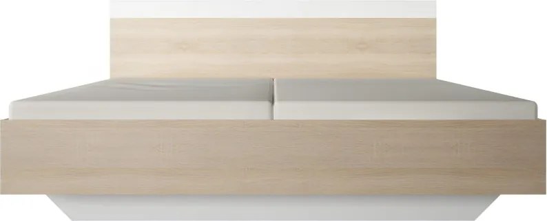 Manželská postel GABRIELA 160×200 cm, dub sonoma / bílá Kondela 0000135228
