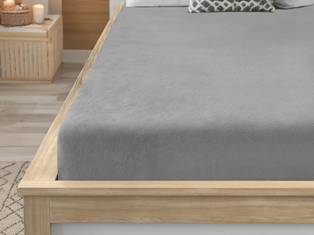 Prostěradlo mikroplyš SOFT 140x200 cm světle šedé