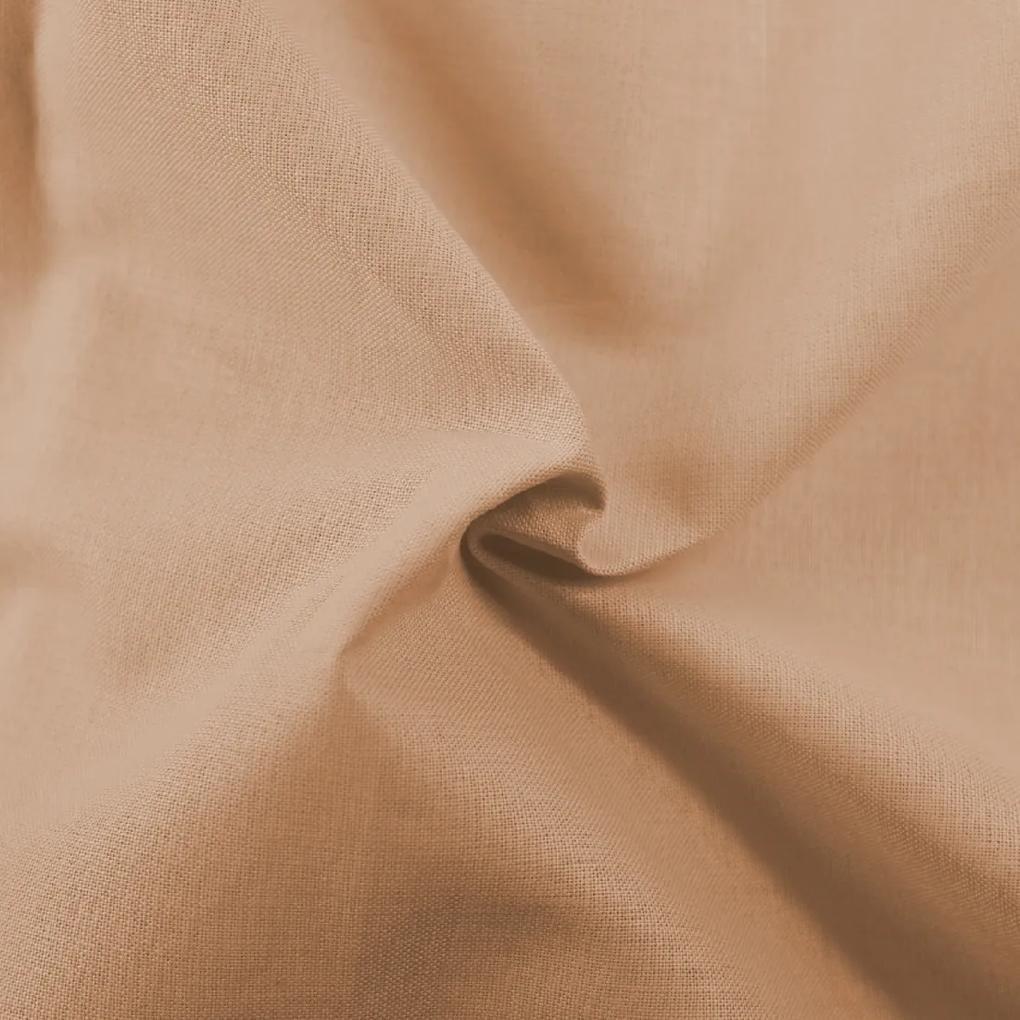 Prodloužené povlečení bavlna UNI 140x220, 70x90cm Béžová Zapínání: zipový uzávěr