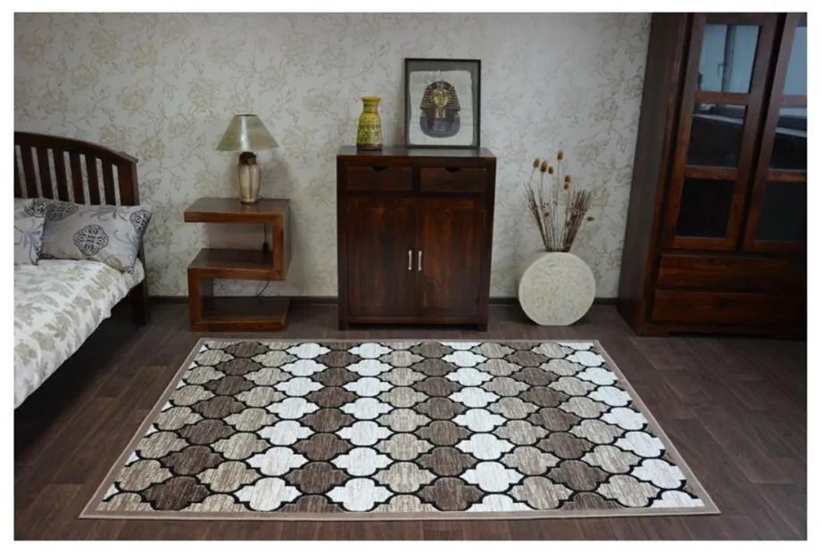 Luxusní kusový koberec Ronald hnědý 160x220cm