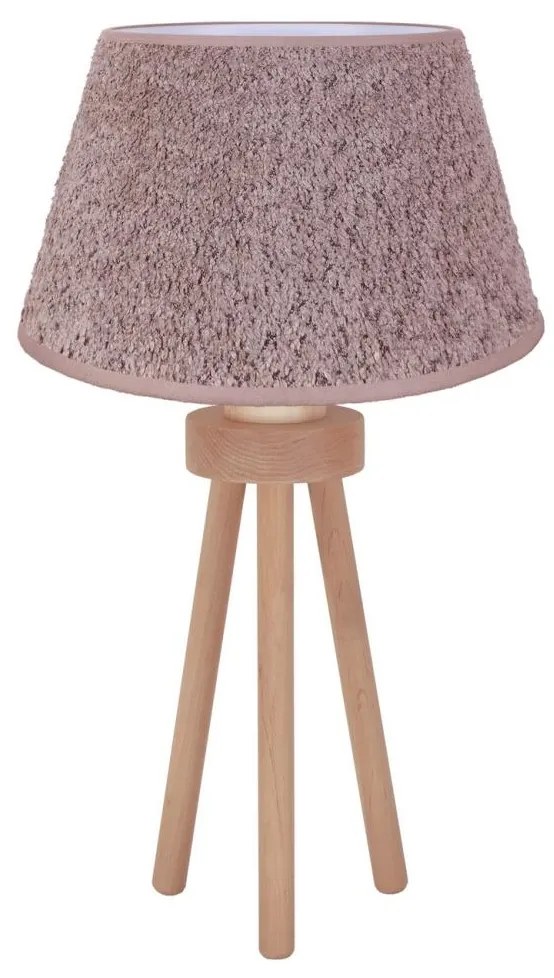 Duolla Duolla - Stolní lampa BOUCLE 1xE27/15W/230V hnědá/dřevo DU601436