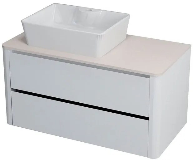 SAPHO - LUCIE umyvadlová skříňka pro Rockstone desku 89,5x45x44,5cm, bílá 58900K
