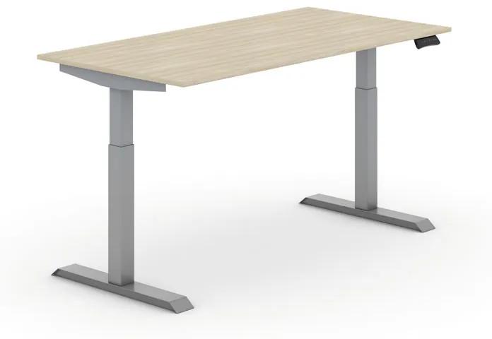 B2B Partner Výškově nastavitelný stůl PRIMO ADAPT, elektrický, 1600x800x735-1235 mm, dub, šedá podnož