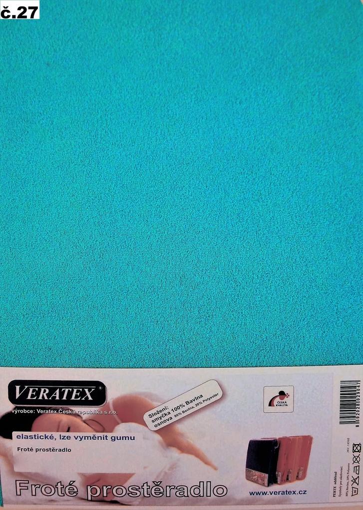 Veratex Froté prostěradlo dvoulůžko 180x200/16 cm (č.27 oceán) 180 x 200 cm  Froté | BIANO