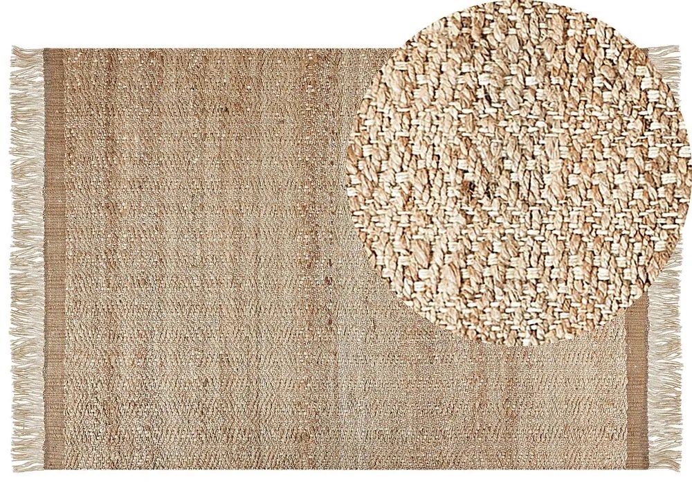 Jutový koberec 160 x 230 cm béžový ABANA Beliani