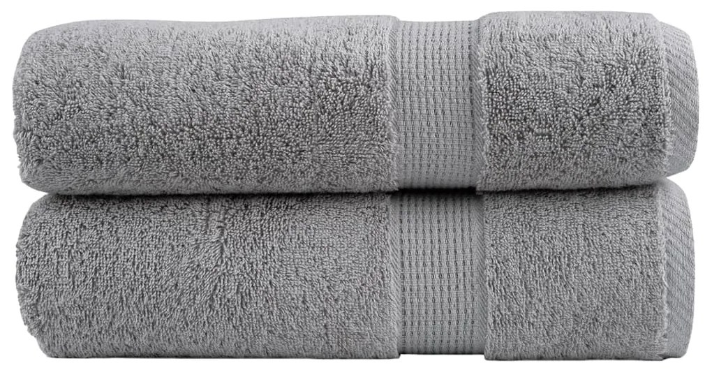 Prémiové ručníky SOLUND 2 ks šedé 50x100 cm 600 g/m² 137305