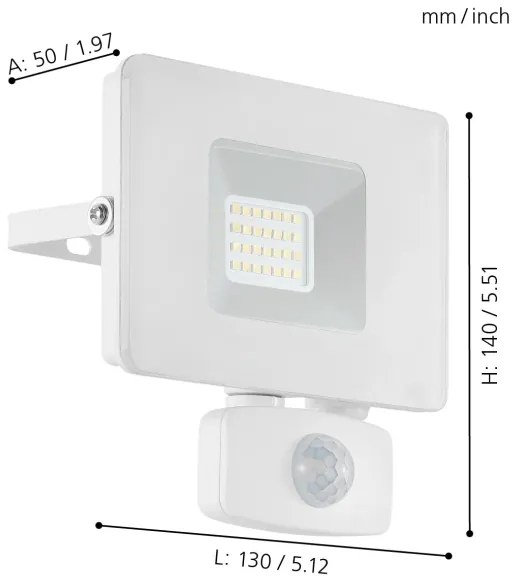 Eglo 33157 - LED reflektor se senzorem FAEDO 3 LED/20W/230V IP44
