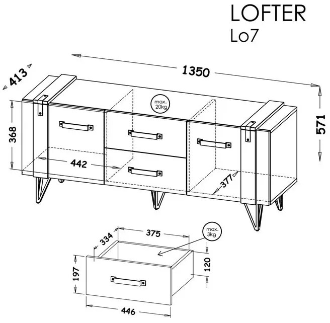 Dolmar Obývací sestava Lofter 1