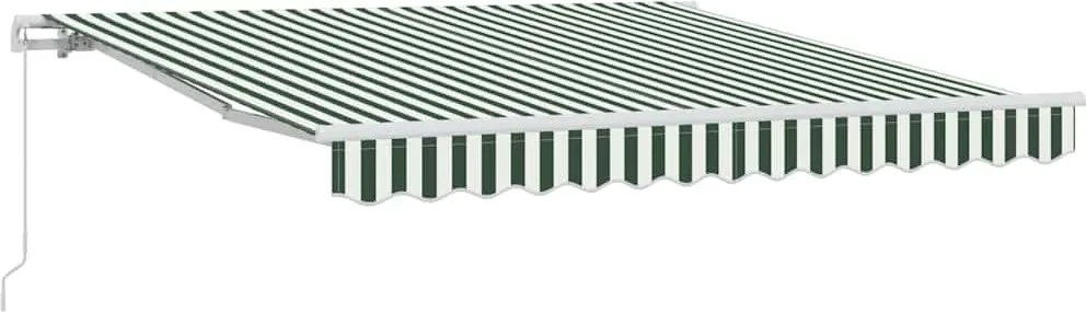 Stahovací markýza Zelená a bílá 300 x 250 x 165 cm 3330177