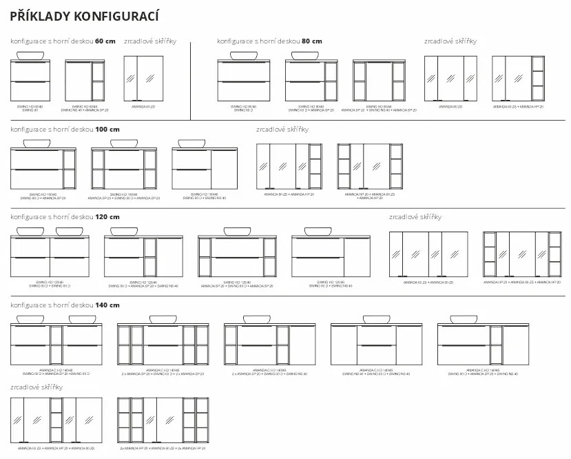 BPS-koupelny Koupelnová skříňka s keramickým umyvadlem Swing G 60/22, šedá