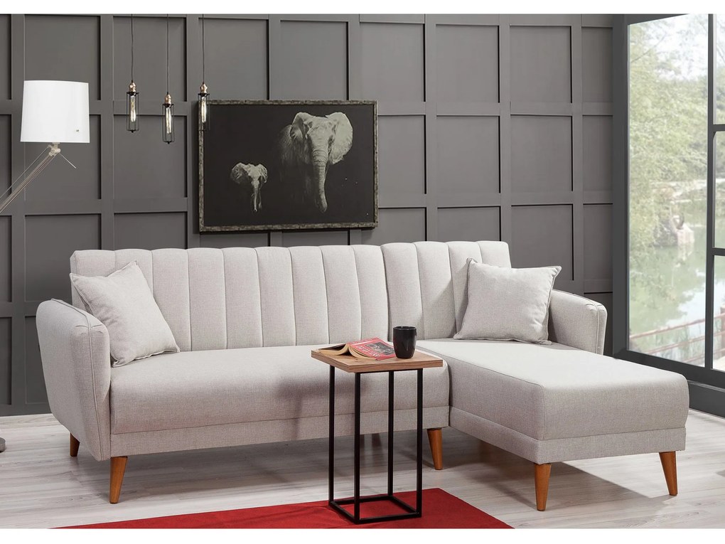 Atelier del Sofa Rohová sedací souprava Aqua Corner Right - Cream, Krémová