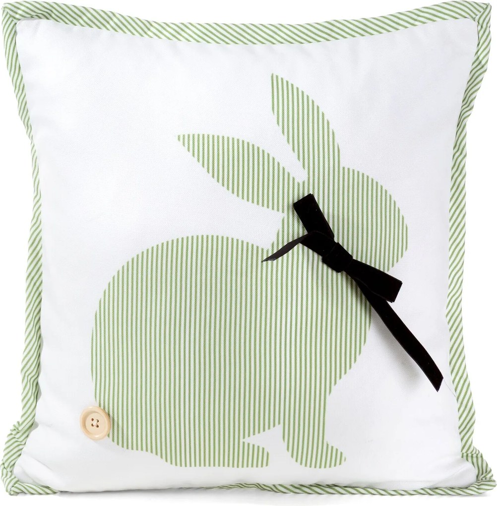 VELIKONOČNÍ DEKORAČNÍ POVLAK NA POLŠTÁŘ BOWY 45X45 CM VZOROVANÁ