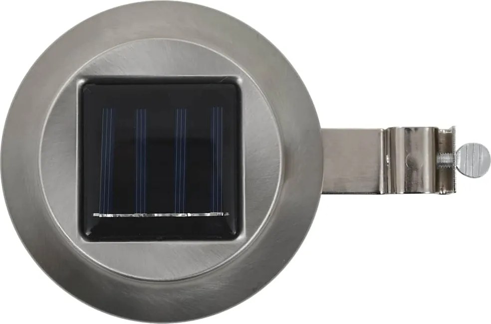 Zahradní solární lampy 12 ks LED kulaté 12 cm bílé 277135