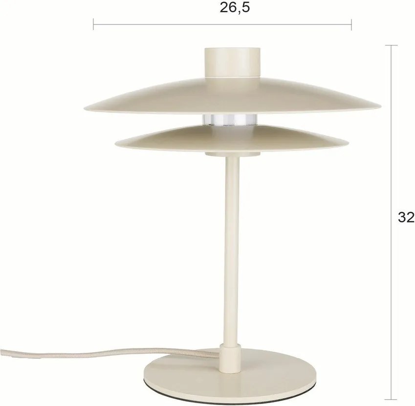 Béžová kovová stolní lampa (výška 32 cm) Wubbo – White Label