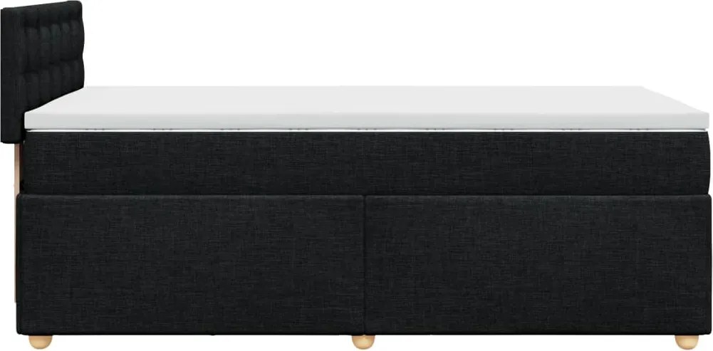 Box spring postel s matrací černá 80 x 200 cm textil 3288823