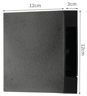Brilagi - LED Venkovní nástěnné svítidlo QUADRAY LED/4W/230V černá IP65