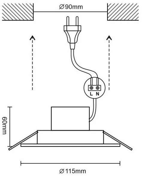LED Stmívatelné koupelnové svítidlo LED/10W/230V 3000K-6500K Wi-Fi Tuya IP44