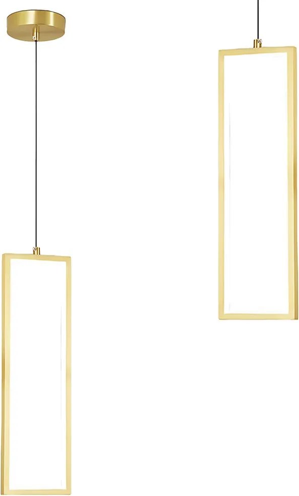 Toolight Toolight, LED závěsné osvětlení 6W, 3000K, 3500lm, LHJ084-1CP, zlatá lesklá, OSW-50058
