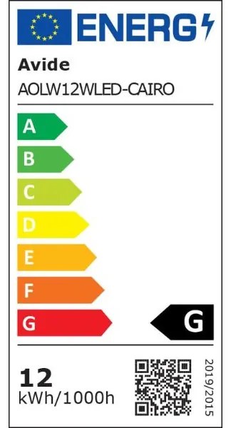 Prémiové designové LED venkovní nástěnné svítidlo Cairo 4, černé, denní světlo 12W