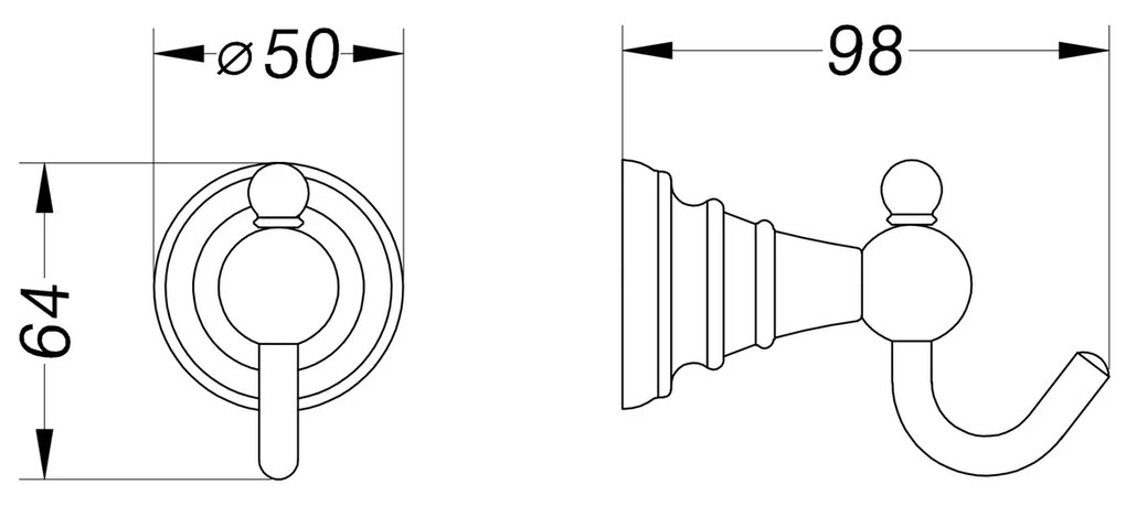 SAPHO 1318-01 Diamond háček, bronzová