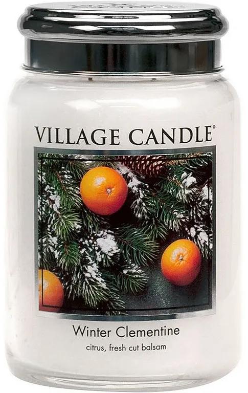 Village Candle – vonná svíčka Winter Clementine (Sváteční mandarinka), 602 g