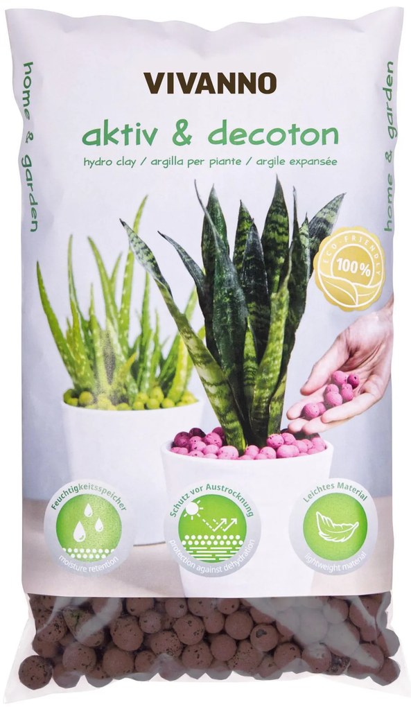 Keramzit ACTIVA, 8-16 mm, 2L, jíl, hnědá