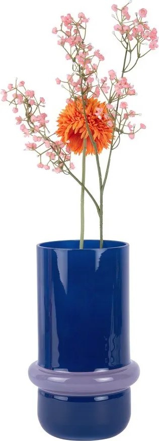 Tmavě modrá skleněná váza (výška 22 cm) Animado Anillo – PT LIVING