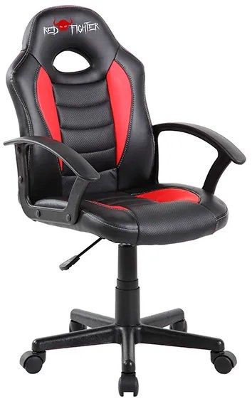 Dětská herní židle Red Fighter C5 — černá/červená
