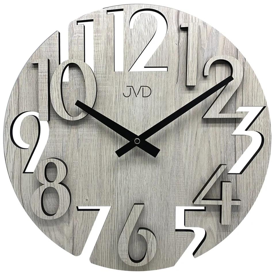 JVD Dřevěné nástěnné tiché hodiny JVD HT113.2