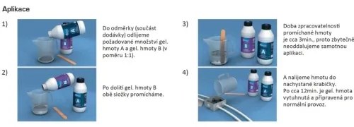 Gel dvousložkový MPGEL-100 zalévací (1 litr - 2x láhev 0,5l) 1000551
