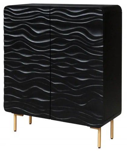 Massive home | Designová vysoká komoda Black lagoon mango