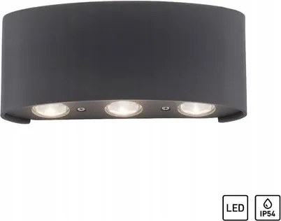 Grafitová nástěnná lampa Carlo Led 4,8W minimalistická