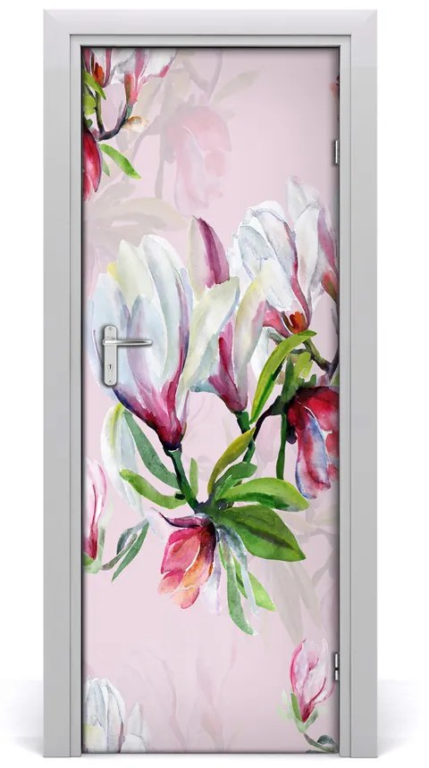 Samolepící fototapeta na dveře magnolie 85x205 cm