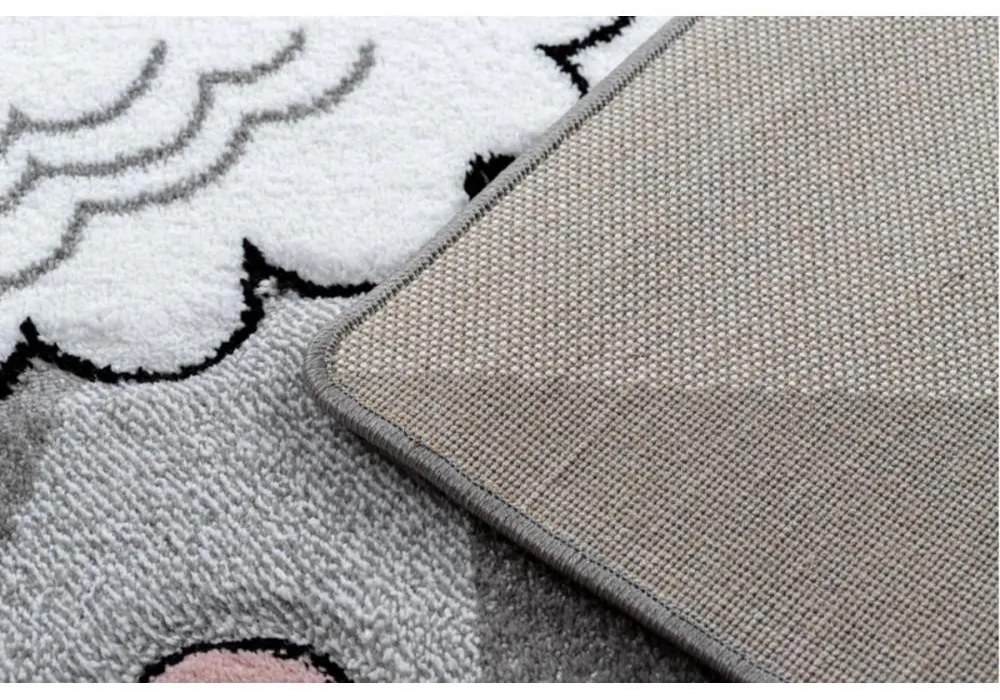 Dětský kusový koberec Jednorožec šedý 120x170cm