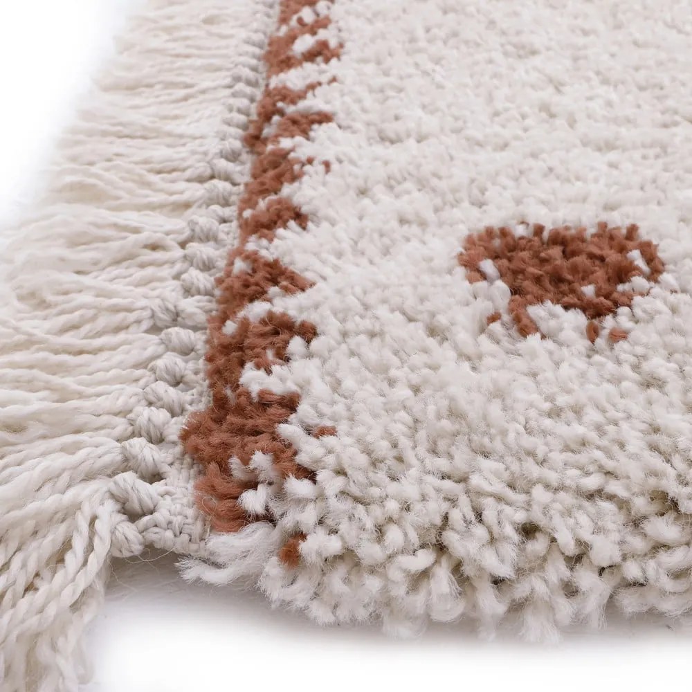 Béžovo-červený koberec Nattiot Wooly, 120 x 170 cm