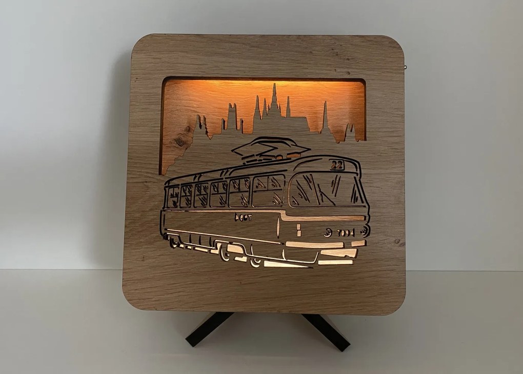 Li-Go "Tramvaj" lampa 19x19 cm provedení povrchu: dub