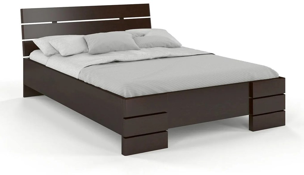 Prodloužená postel s úložným prostorem Sandemo - borovice   ,  140x220 cm