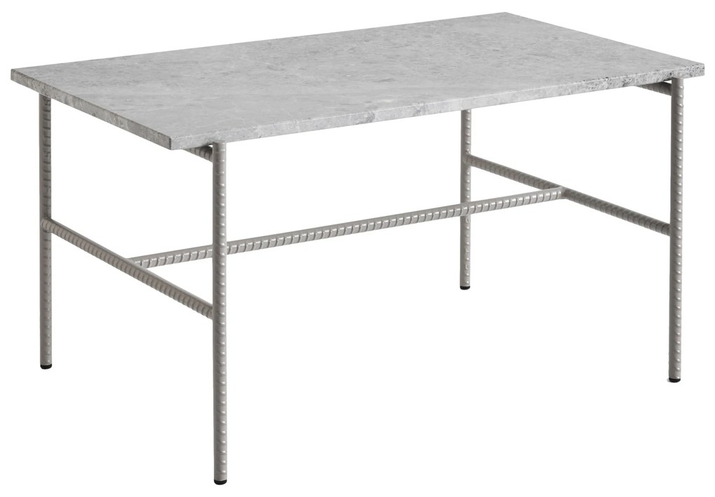 HAY Stolek Rebar Coffee Table, 80x49, Grey Marble