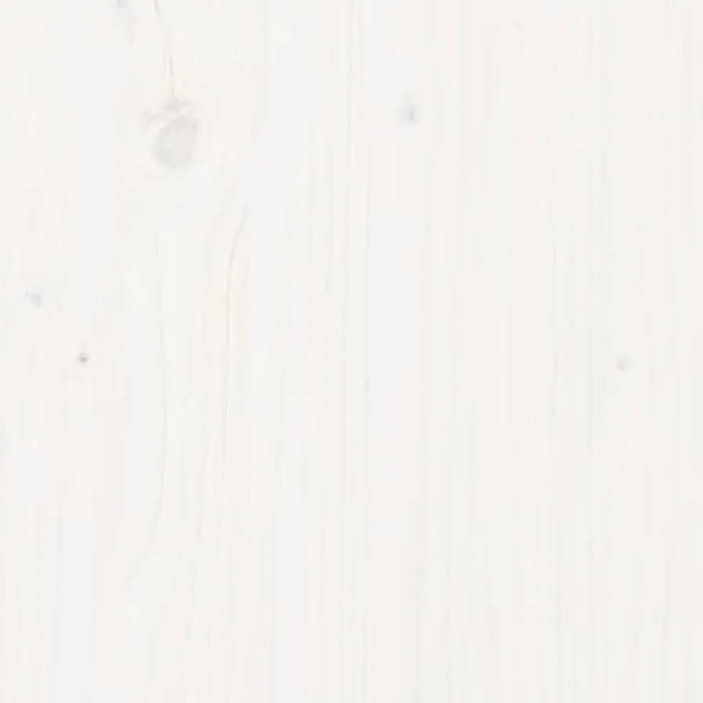 Komoda bílá 74 x 35 x 117 cm masivní borové dřevo - Default Title