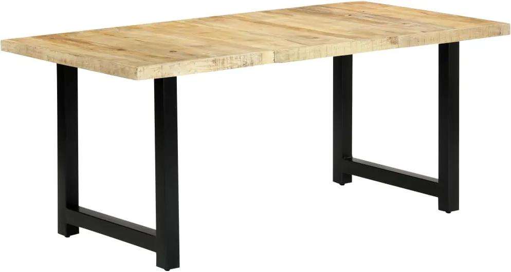 Jídelní stůl Davis - masivní mangovníkové dřevo | 180x90x76 cm | světle hnědá / černá