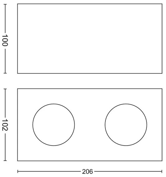 Philips 50492/31/P0-LED Stmívatelné bodové svítidlo MYLIVING BOX 2xLED/4,5W/230V