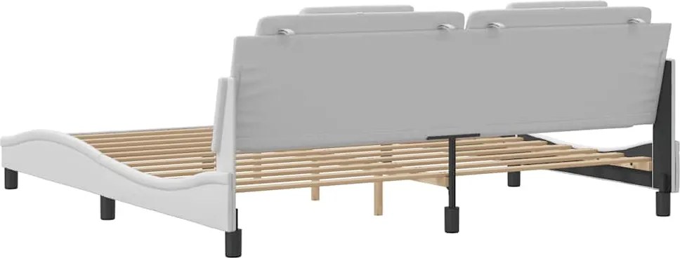 Rám postele Viana bez matrace bílý 200x200 cm umělá kůže 3208118