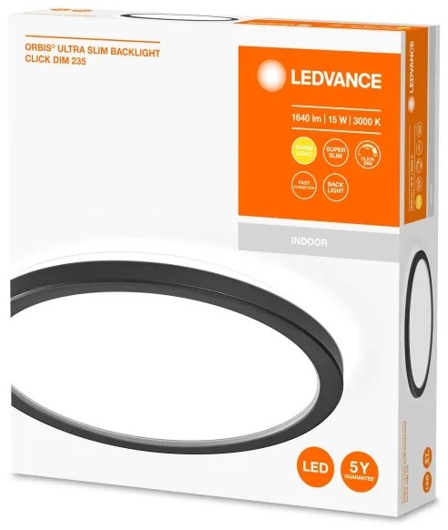 Ledvance - LED Stmívatelné stropní svítidlo ORBIS LED/15W/230V černá