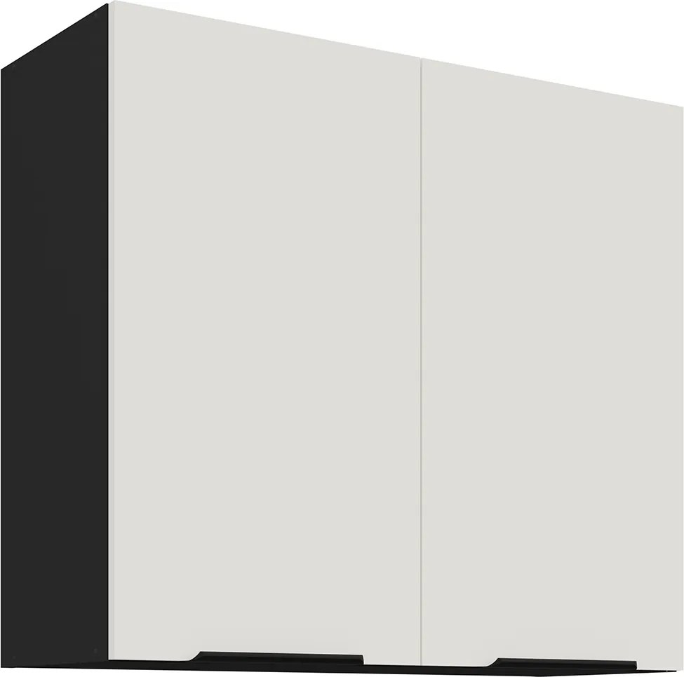 ARIA wb | horní skříňka 80 G-72 2F policová | 80 cm | ANTI FINGERPRINT povrch | černá/bílá
