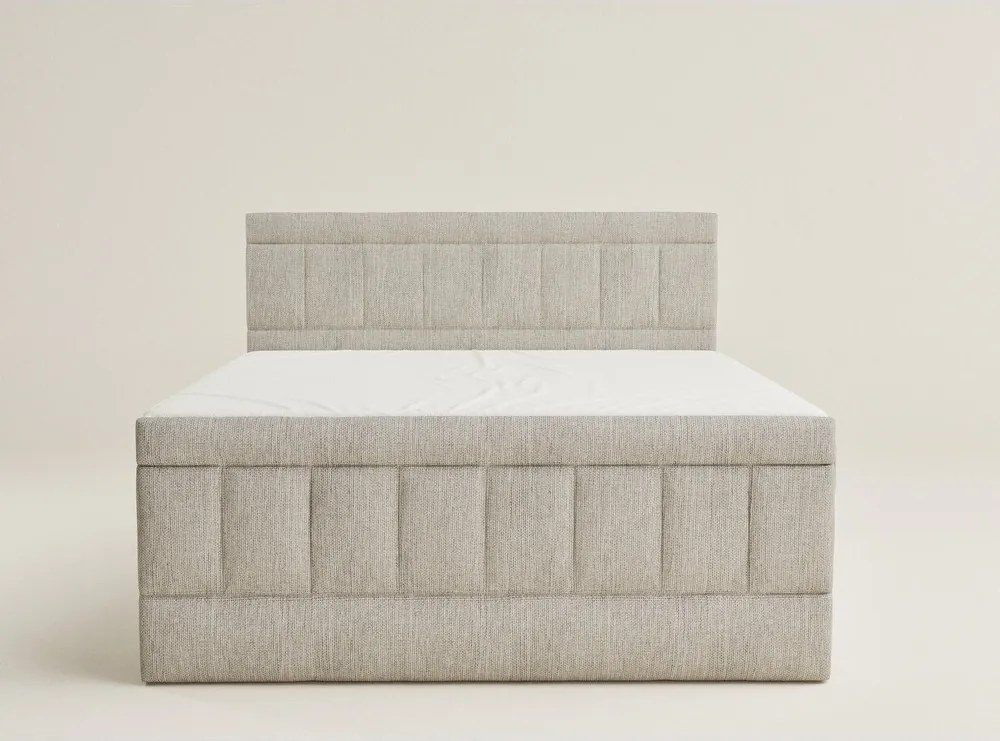 Béžová boxspring postel s úložným prostorem 160x200 cm Caya – Maison de Rêve