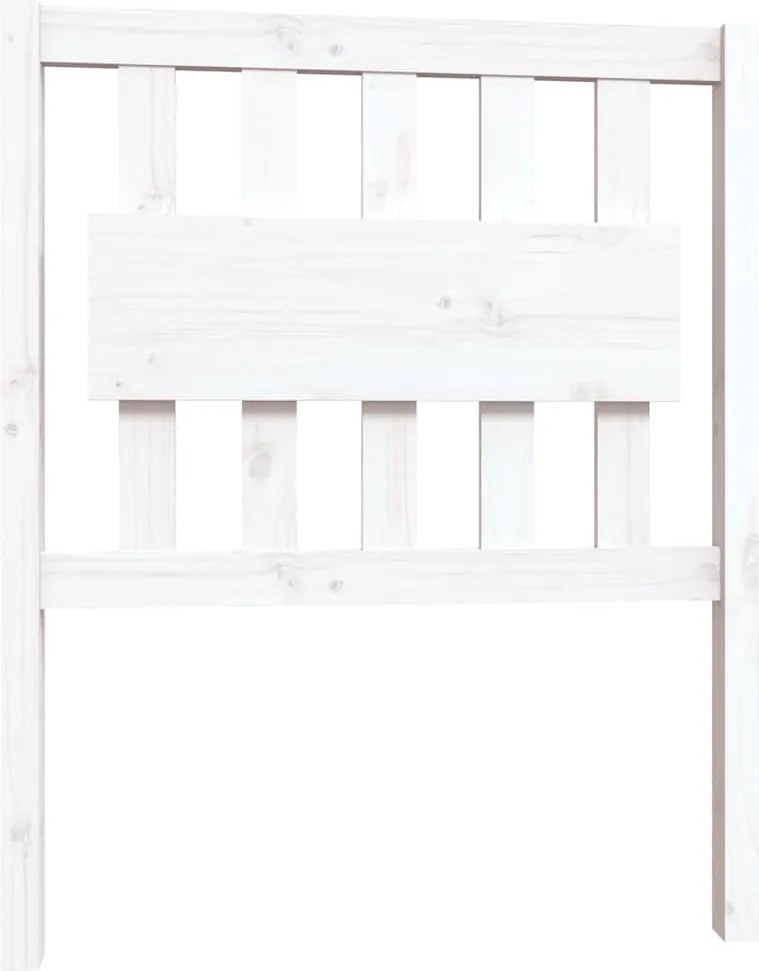 Rám postele bílý masivní borovice 75 x 190 cm malé jednolůžko 3103894