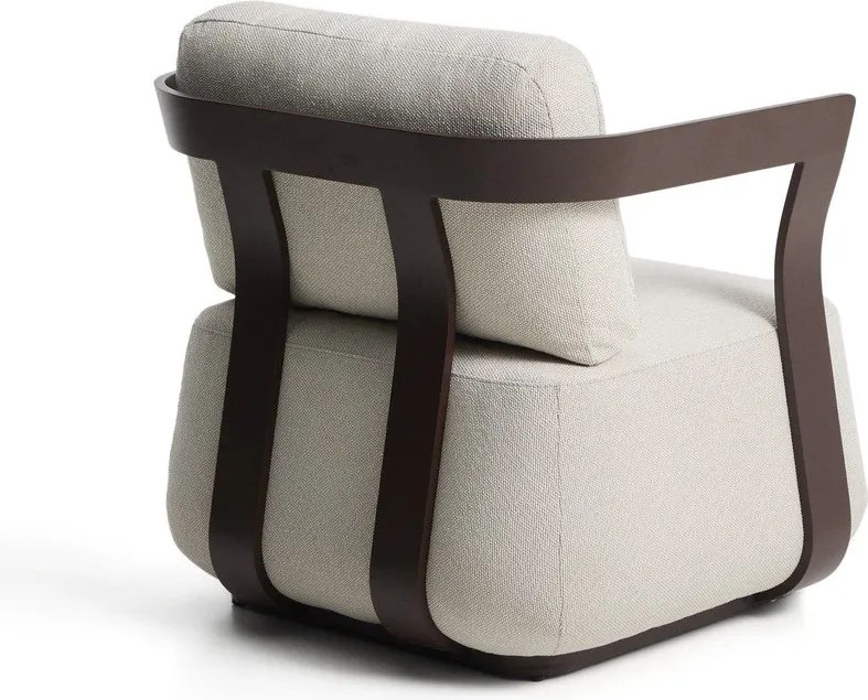 Hnědé/krémové polstrované zahradní křeslo Tamaris – Kave Home