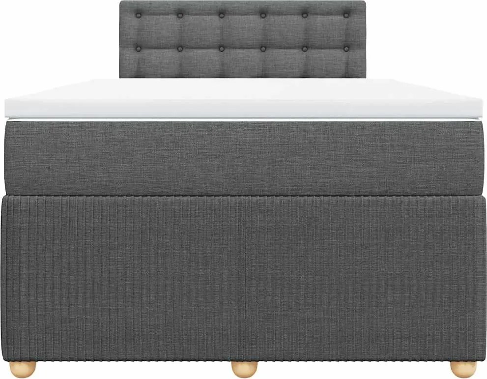 Box spring postel s matrací tmavě šedá 120x200 cm textil 3287438
