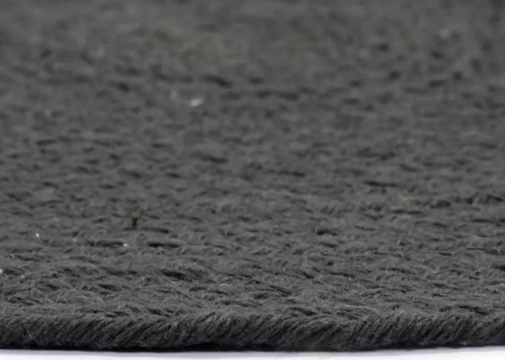vidaXL Prostírání 6 ks 38 cm kulaté bavlna [133843] Barva: Tmavě šedá