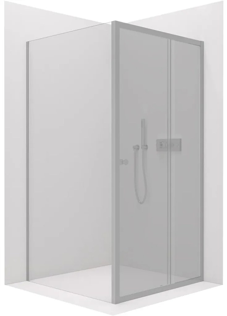 Cerano Varone, pevná sprchová stěna 100x195 cm, 6mm čiré sklo, chromový profil, CER-CER-DY505-100-195-SG